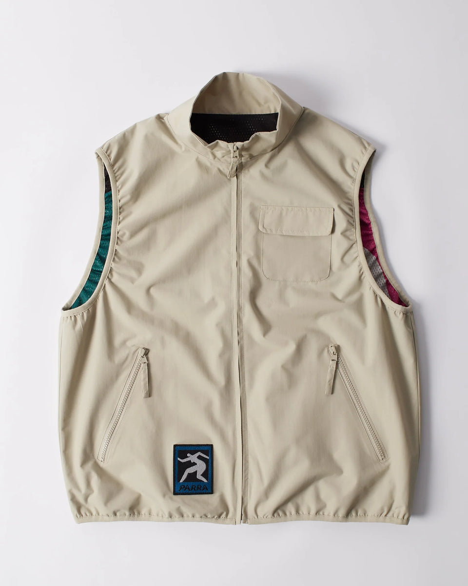 Parra Reversible Vest Ghost Cave Tan – Arniko Concept Store
